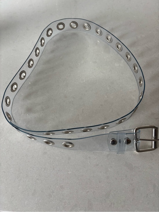 Accessories | 4 For 25 Y2k Clear Pvc Grommet Belt With Silver Hardware ...